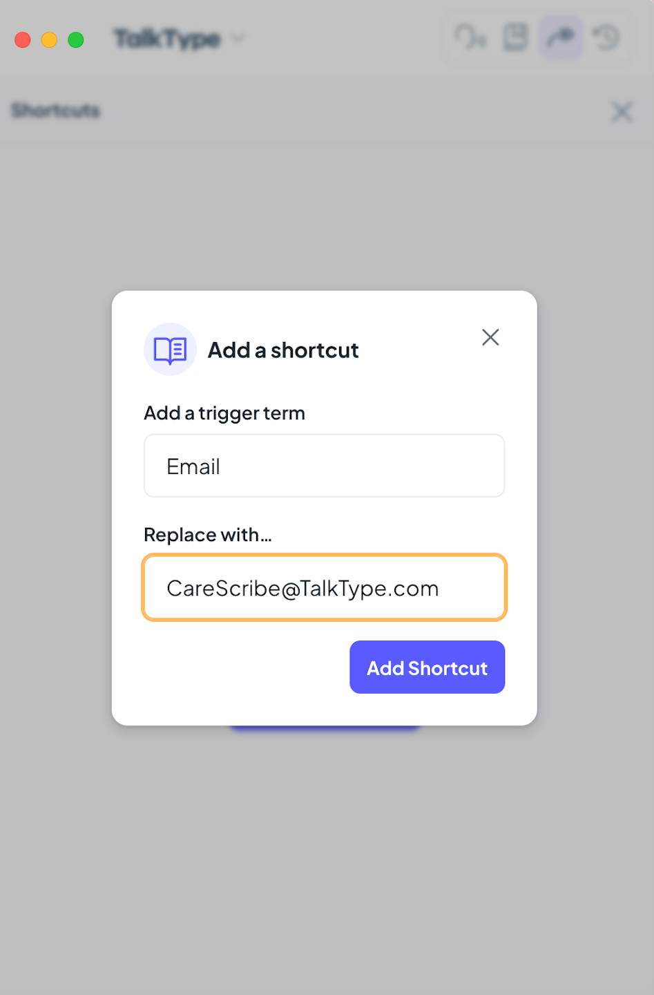 Adding & removing Custom Shortcuts